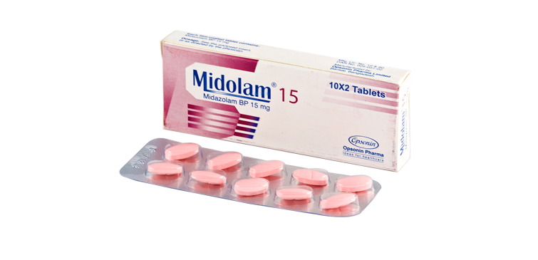 Midolam 15 mg Tablet-20's Pack